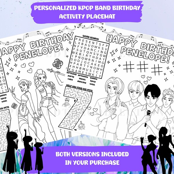 Kpop Worksheet - Etsy UK