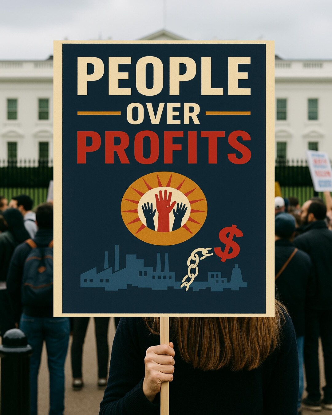 Vintage WPA Poster: People Over Profits - Economic Justice (digital ...