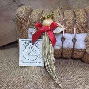 Okra Angels Set, Set of 3 Angels, Southern Nature, Natural Okra Pods ...