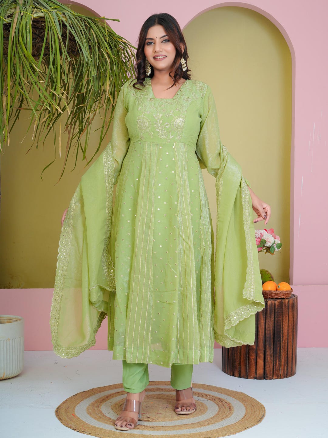 Ethnic Salwar Kameez | Indian 3-piece Suit | Heavy Embroidered Indian ...