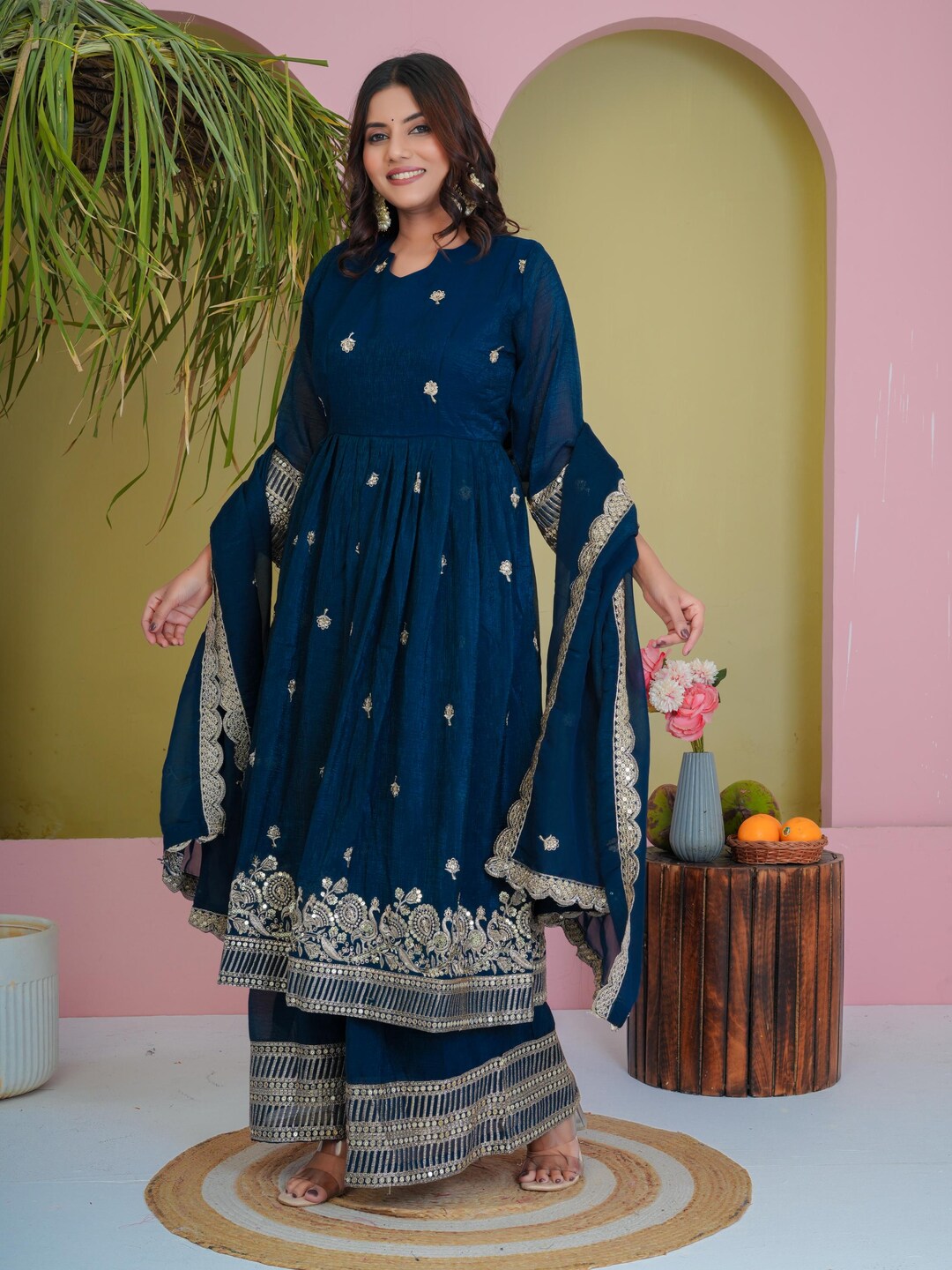 Ethnic Salwar Kameez | Indian 3-piece Suit | Heavy Embroidered Indian ...
