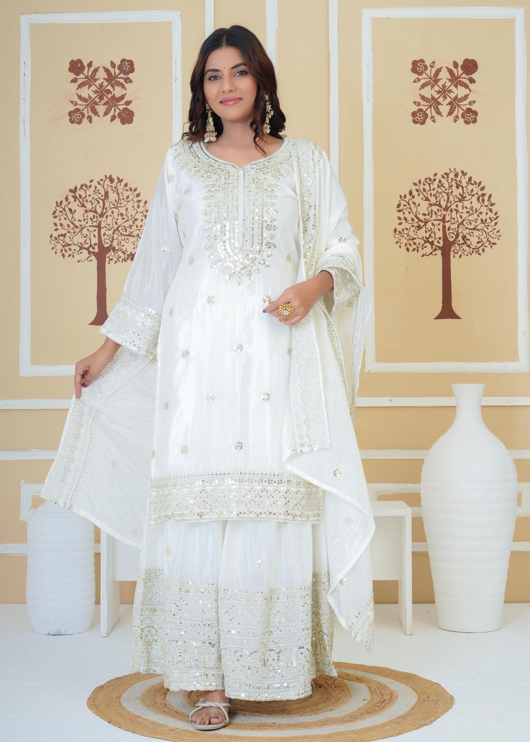 Ethnic Salwar Kameez | Indian 3-piece Suit | Heavy Embroidered Indian ...