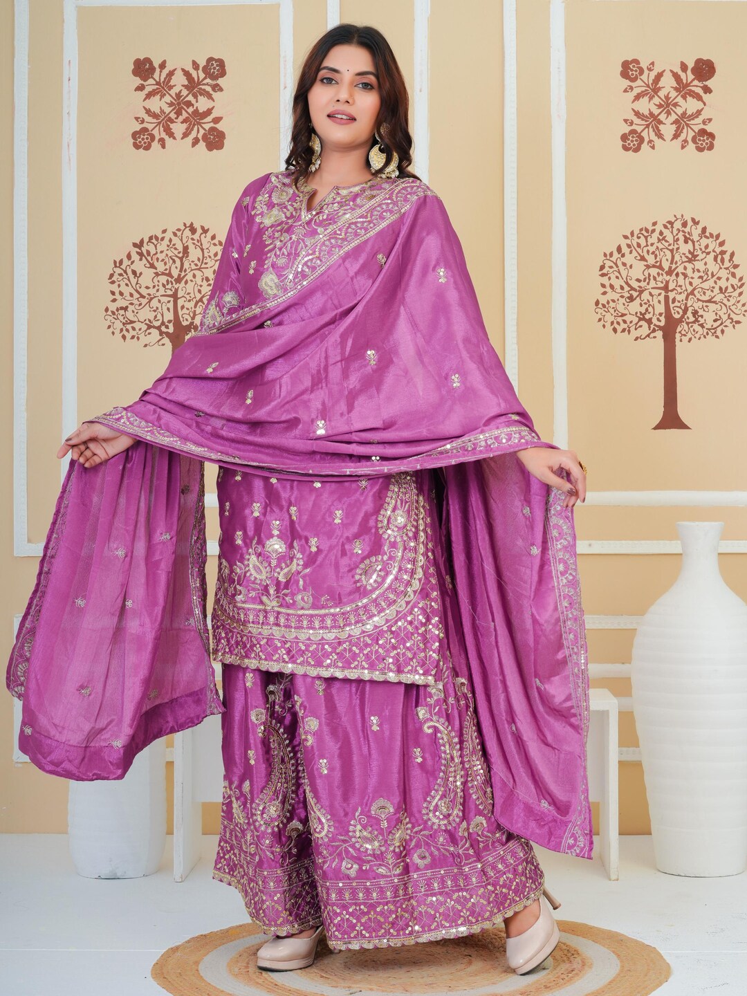 Ethnic Salwar Kameez | Indian 3-piece Suit | Heavy Embroidered Indian ...