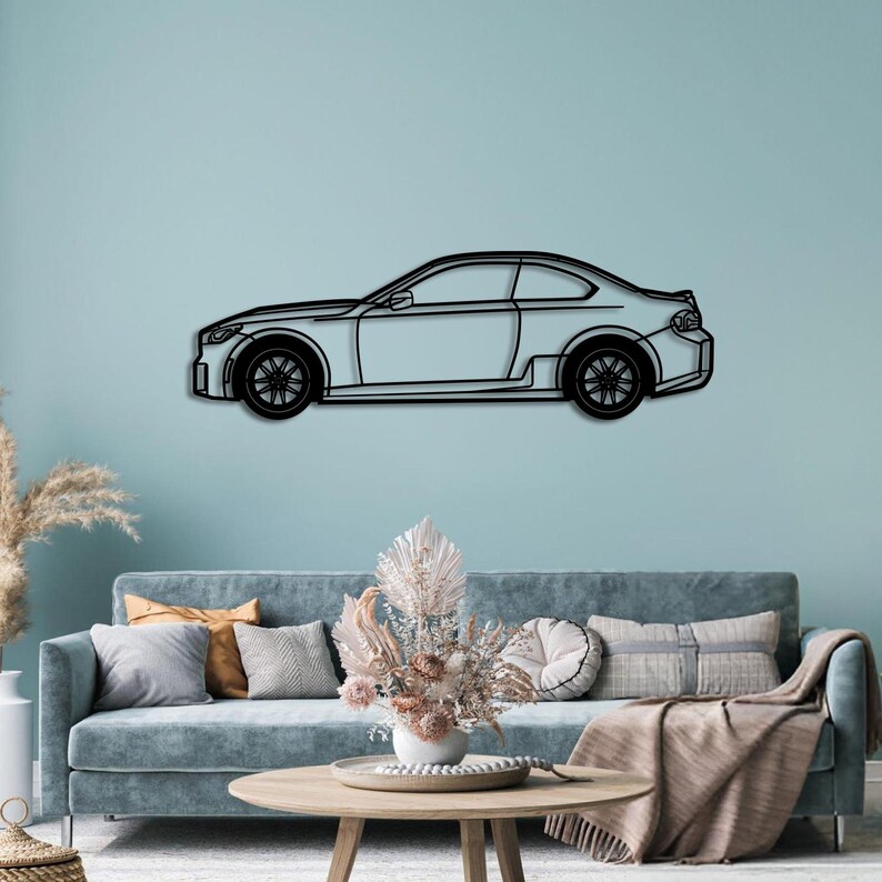BMW M2 Coupe Metal Wall Art: Steel Car Silhouette - Gift for ...