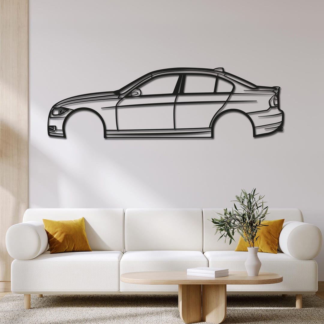 BMW E90 M3 Sedan Metal Wall Art: Steel Car Silhouette Decor - Etsy
