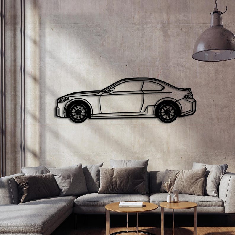 BMW M2 Coupe Metal Wall Art: Steel Car Silhouette - Gift for ...