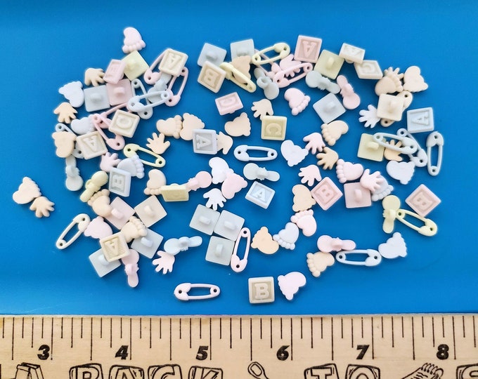 Tiny Babies Miniature Pastel Assortment of 119 Buttons Jesse James ...