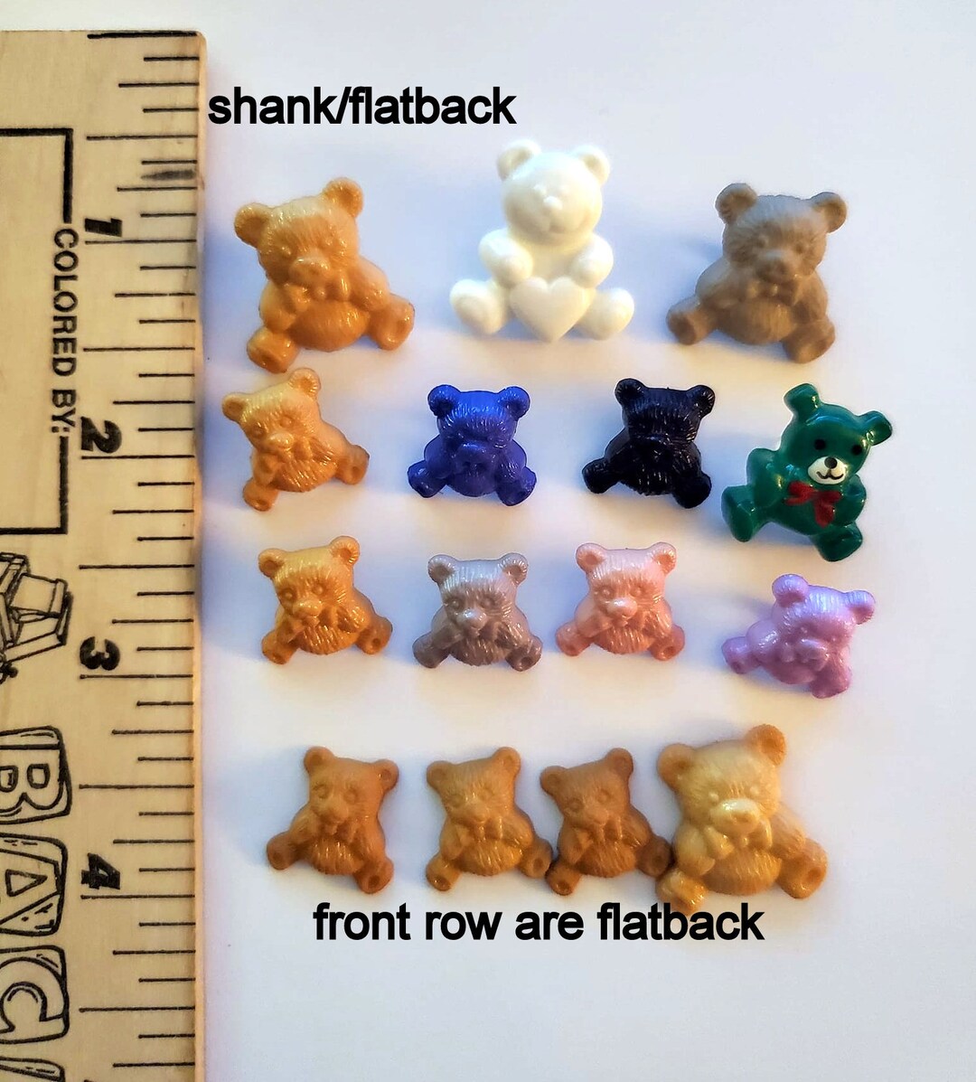 Assortment of Multi Colored Teddy Bear Buttons And/or Embellishments ...
