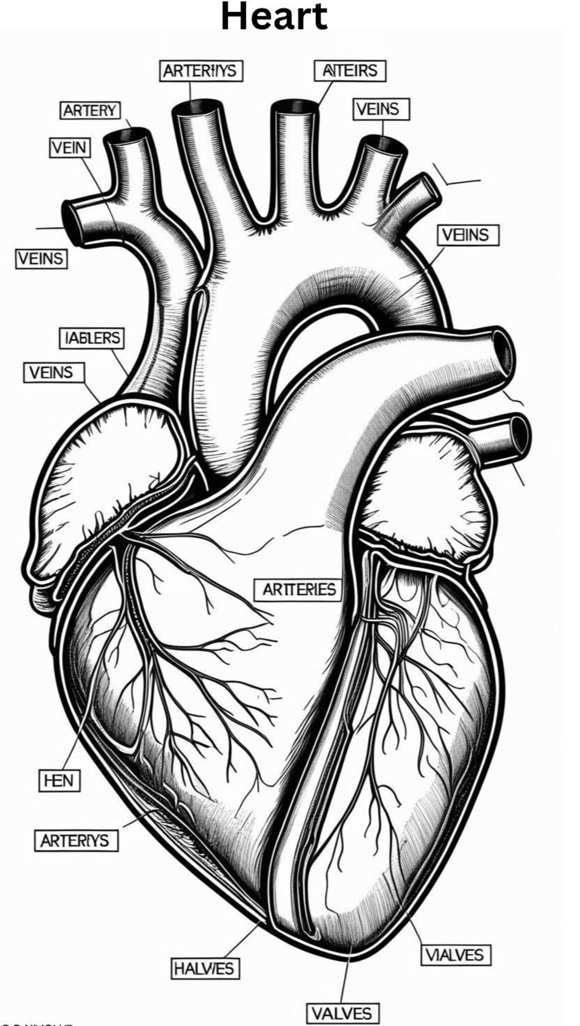 Human Anatomy and Organs With Labelling of Parts Digital Drawing Pdf - Etsy