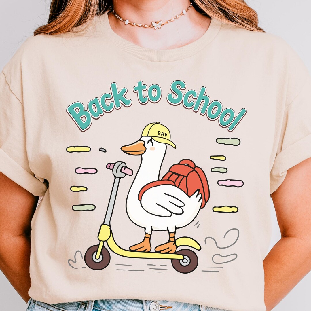 Goose on Scooter PNG, Back to School Clipart (digital Download) - Etsy