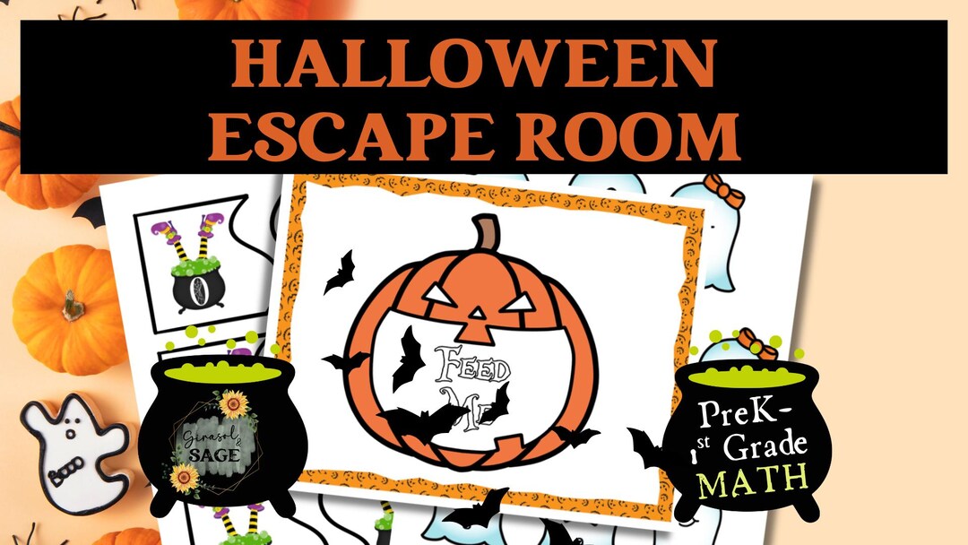 Halloween Haunted House Escape Room Math Game | Number Recognition ...