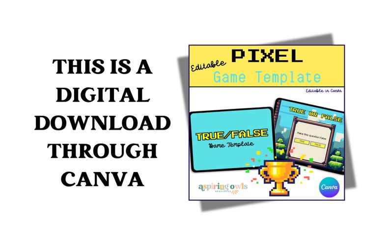 Editable True/false Quiz Game Template | Classroom Review Activity ...