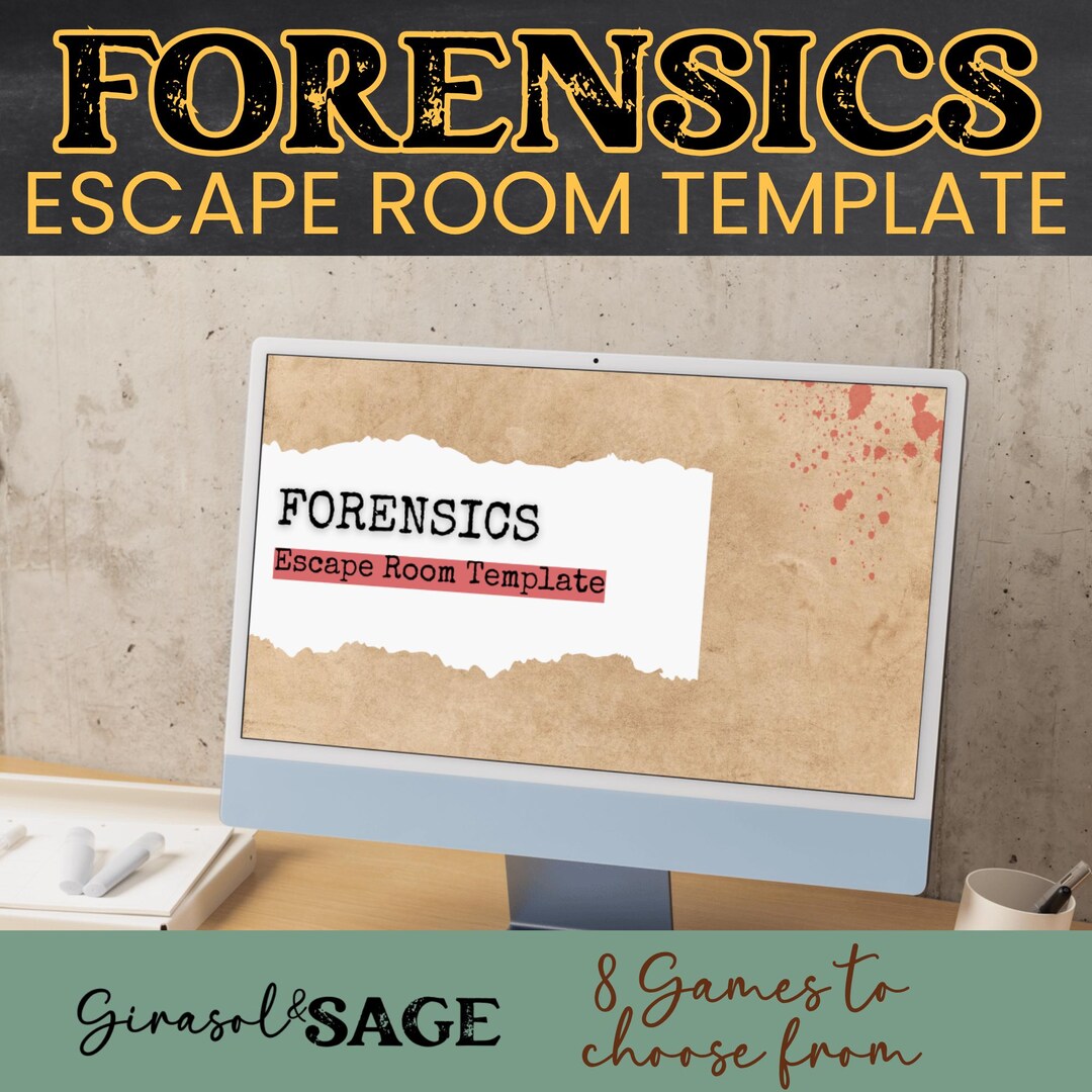 Editable Forensics Escape Room | Middle & High School Canva Template ...