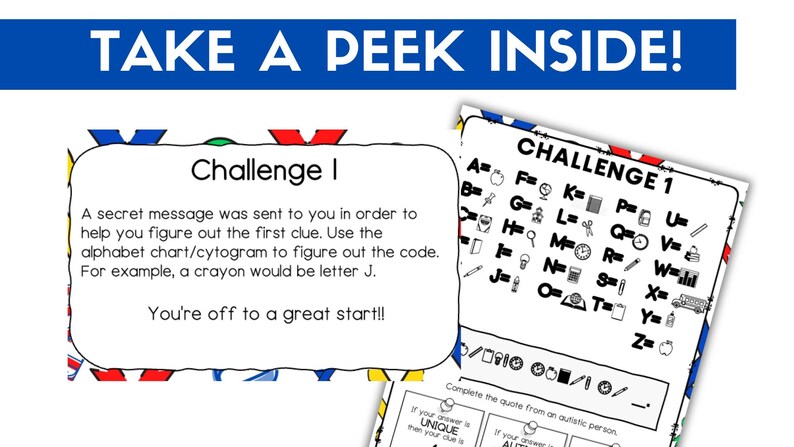 Autism Awareness Escape Room | ASD Neurodiversity Classroom Activity ...