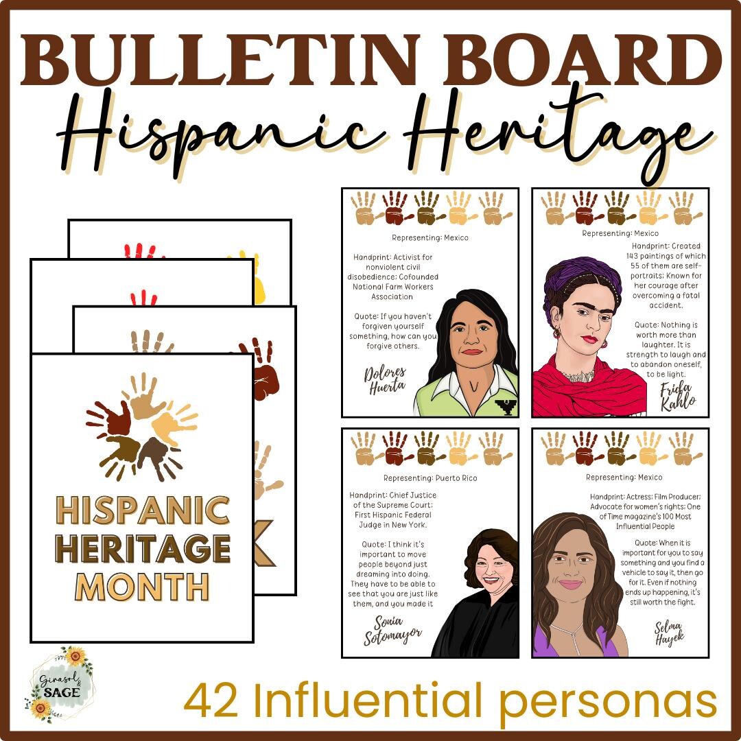 Hispanic Heritage Bulletin Board for Latin Heritage Latinx / Dejando ...