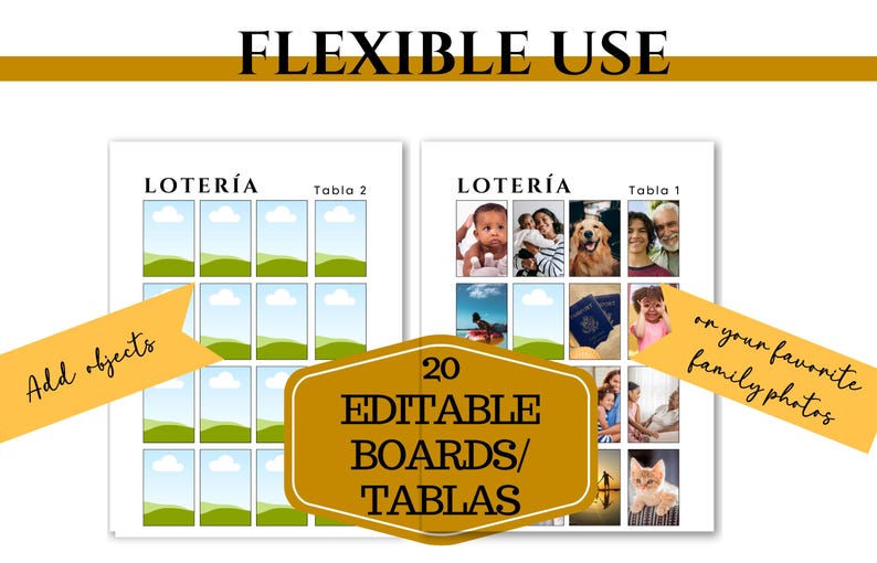 Editable Lotería Game Template | Canva Digital Download | Plain White ...