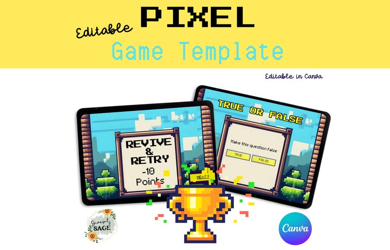 Editable True/false Quiz Game Template | Classroom Review Activity ...
