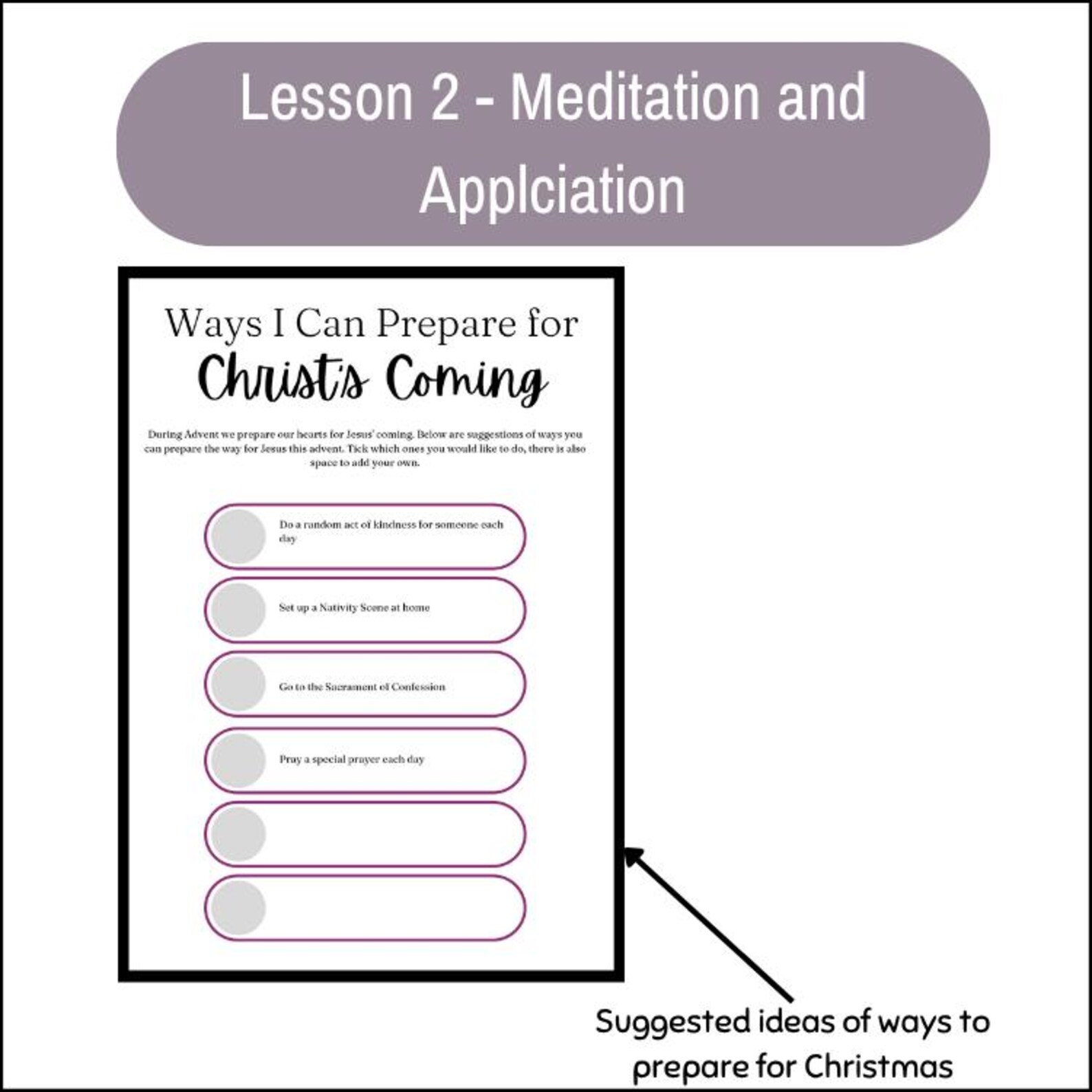 Catholic Advent Lessons Workbook | No-prep Activities for Middle School ...