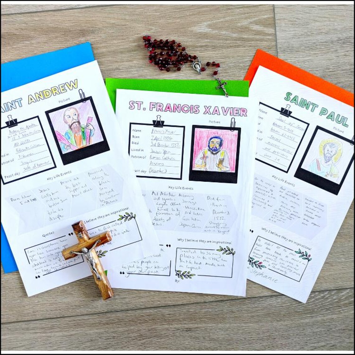 Catholic Saints Poster Activity | All Saints’ Day Research Project ...