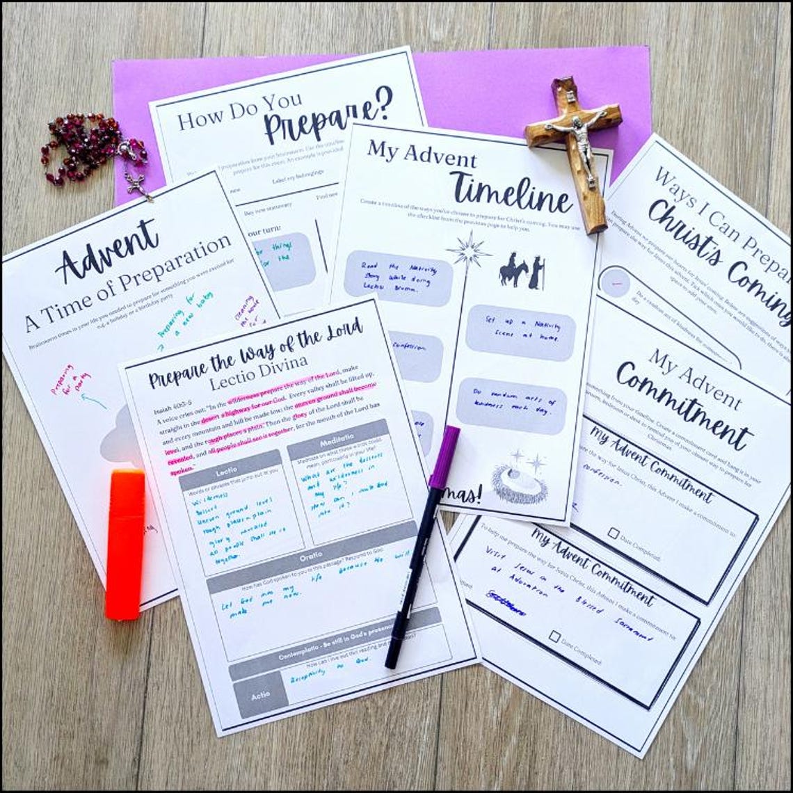Catholic Advent Lessons Workbook | No-prep Activities for Middle School ...