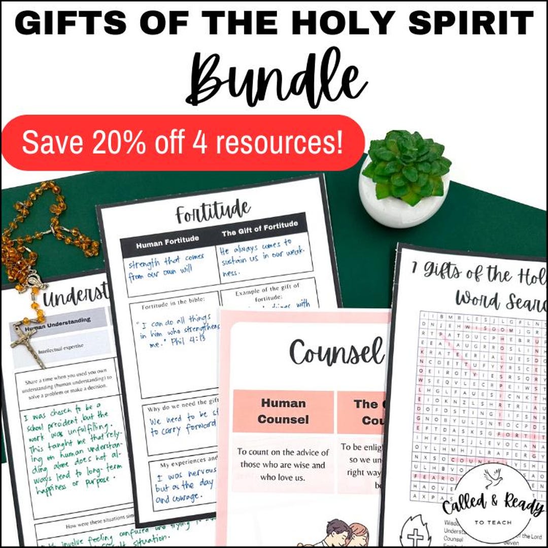 7 Gifts of the Holy Spirit Bundle: Catholic Posters, Puzzles & Prayer ...