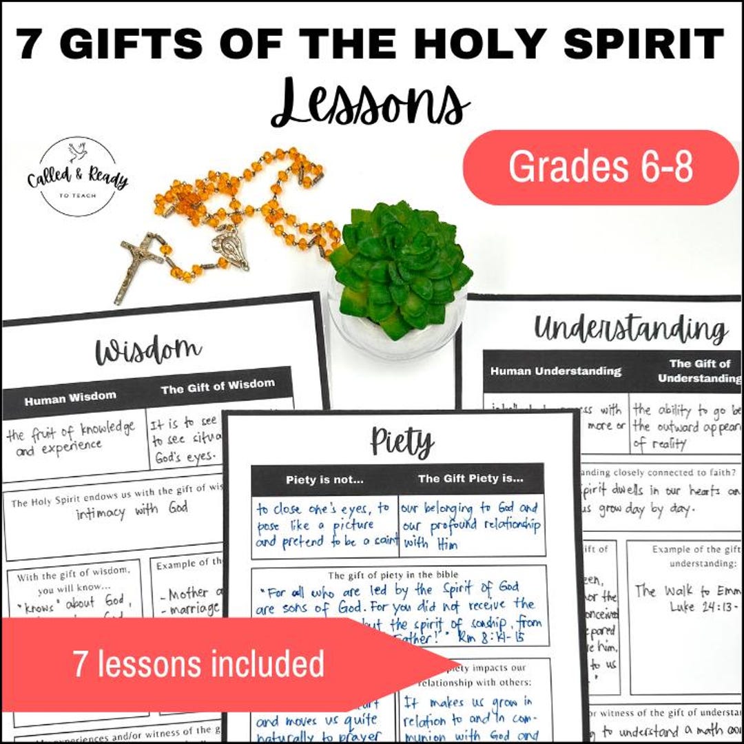 7 Gifts of the Holy Spirit Lessons and Worksheets | Pentecost ...