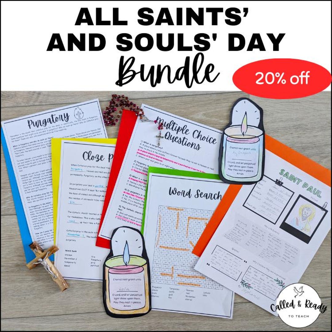 Catholic All Saints’ & All Souls’ Day Bundle | Worksheets, Posters ...