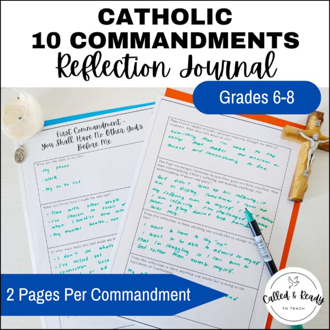 10 Commandments Reflection Journal | Catholic Journal for Middle & High ...