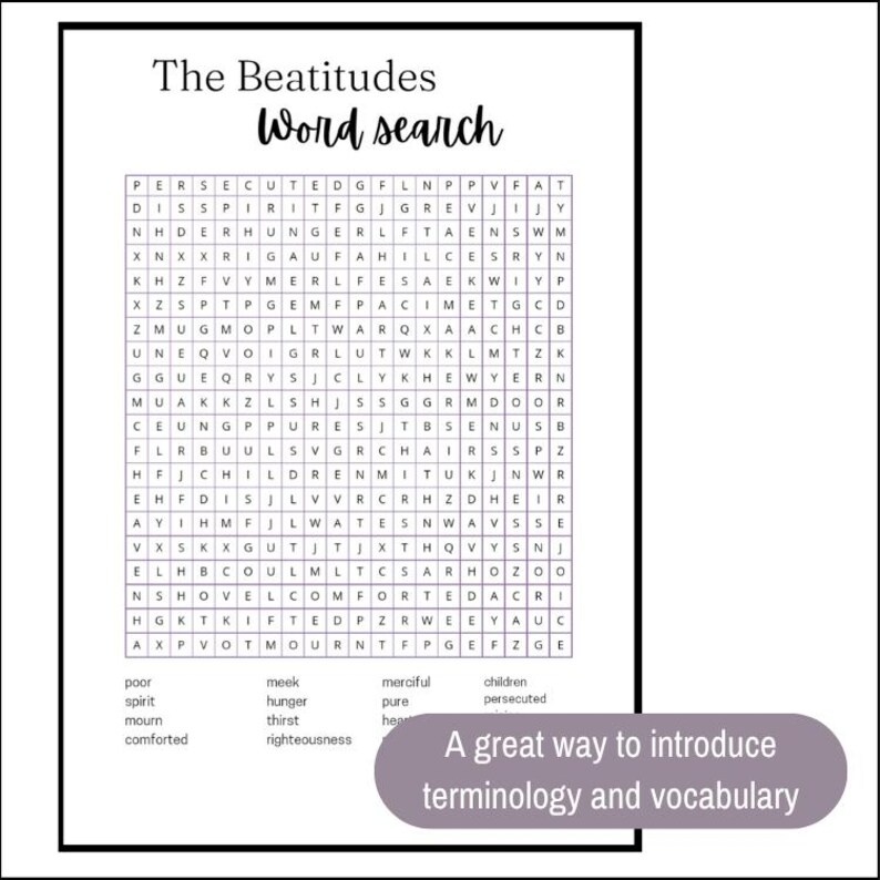 The Beatitudes Activities - Middle School Religion & Catholic ...