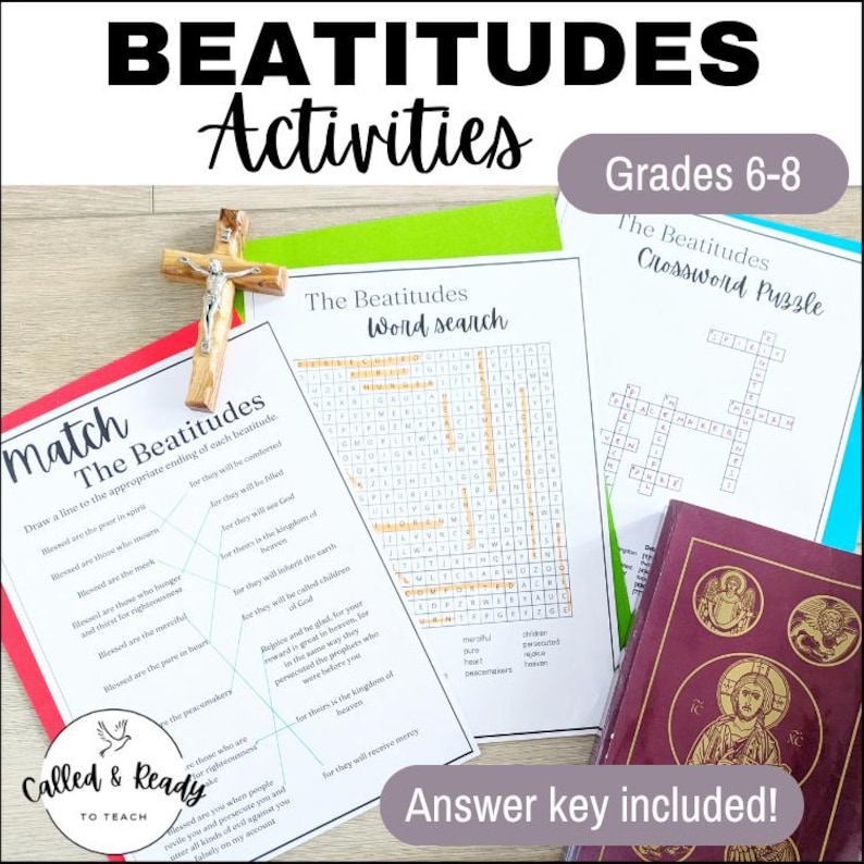 The Beatitudes Activities - Middle School Religion & Catholic ...