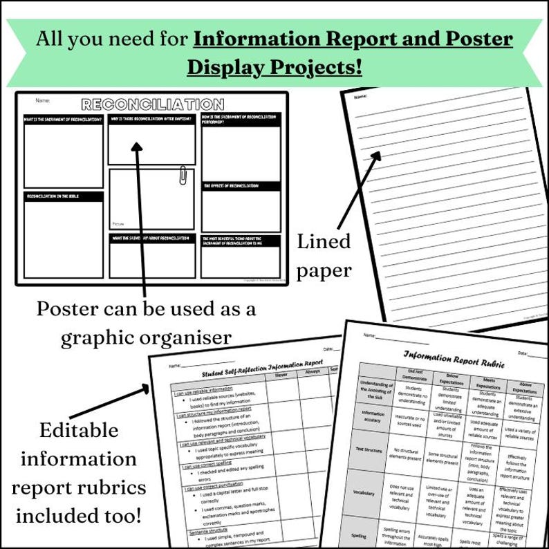 7 Sacraments Catechism Research Project Bundle | Catholic Worksheets ...