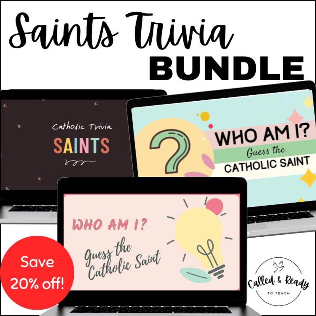 Catholic Saints Trivia Bundle | Middle School Religion, Homeschool ...