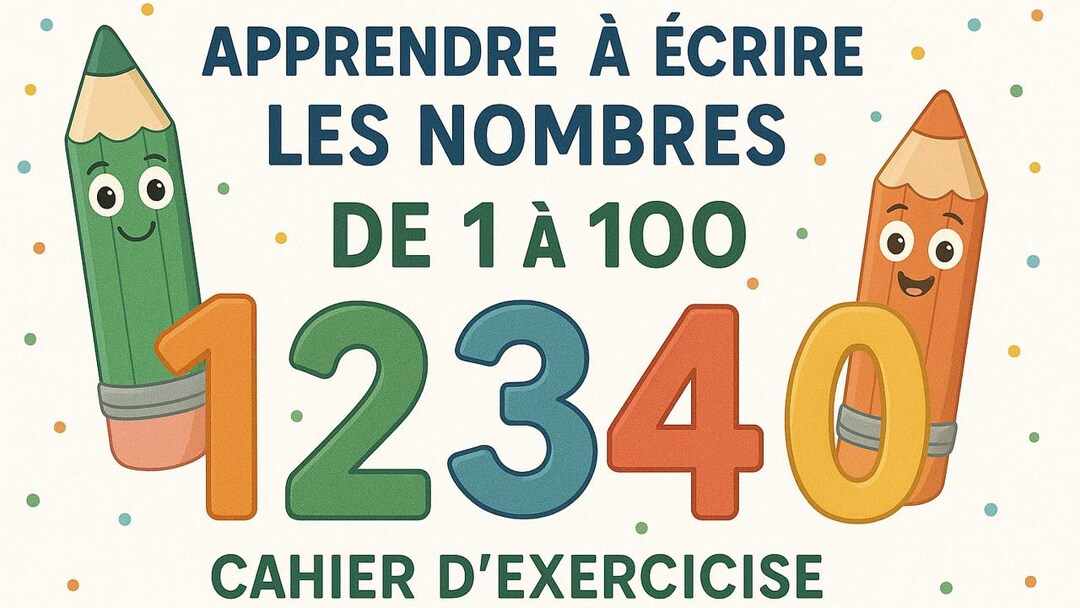Cahier D’Écriture Des Nombres De 0 à 100 – Deux Styles De Police ...