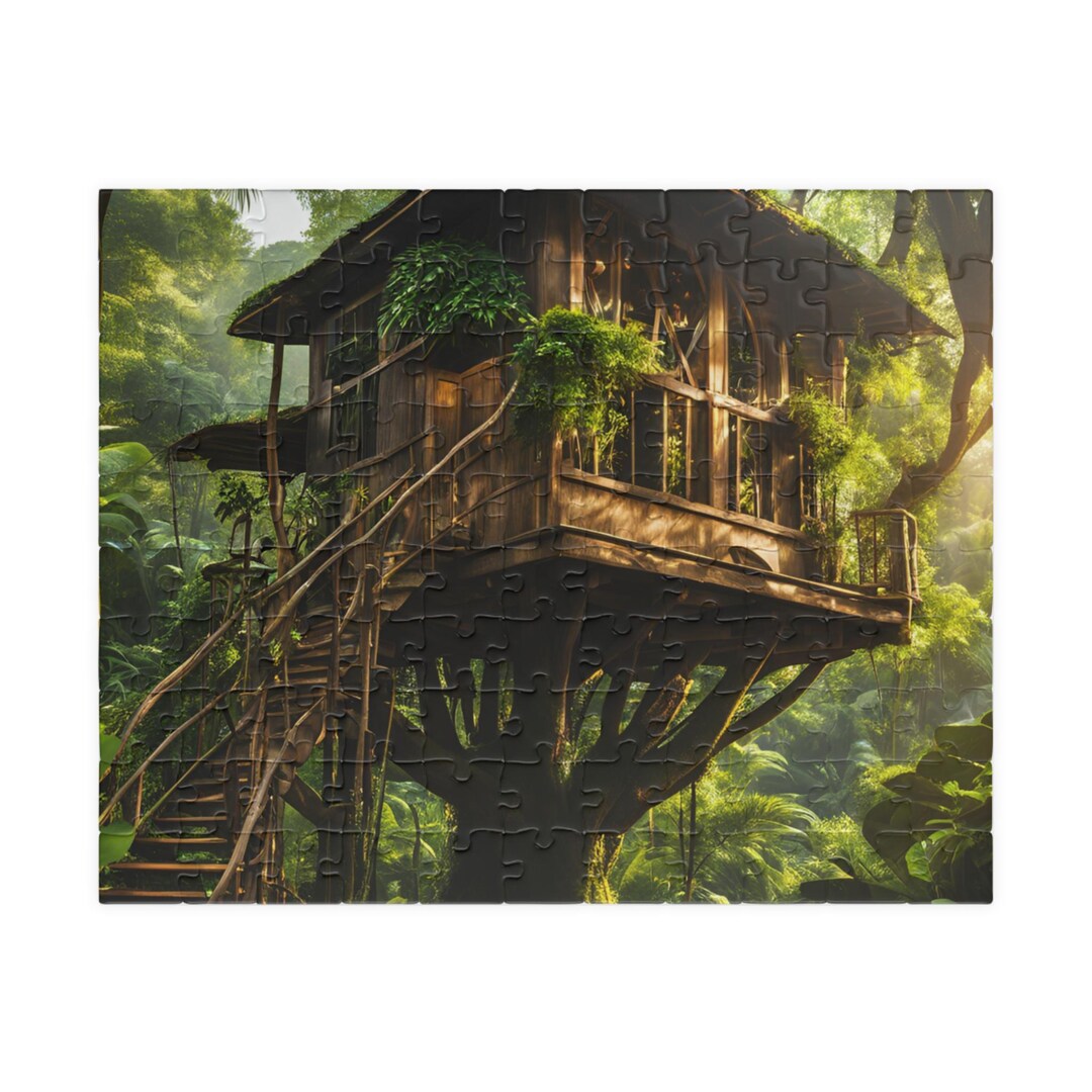Jigsaw Puzzle, Enchanted Jungle Treehouse, Nature Lovers Gift ...