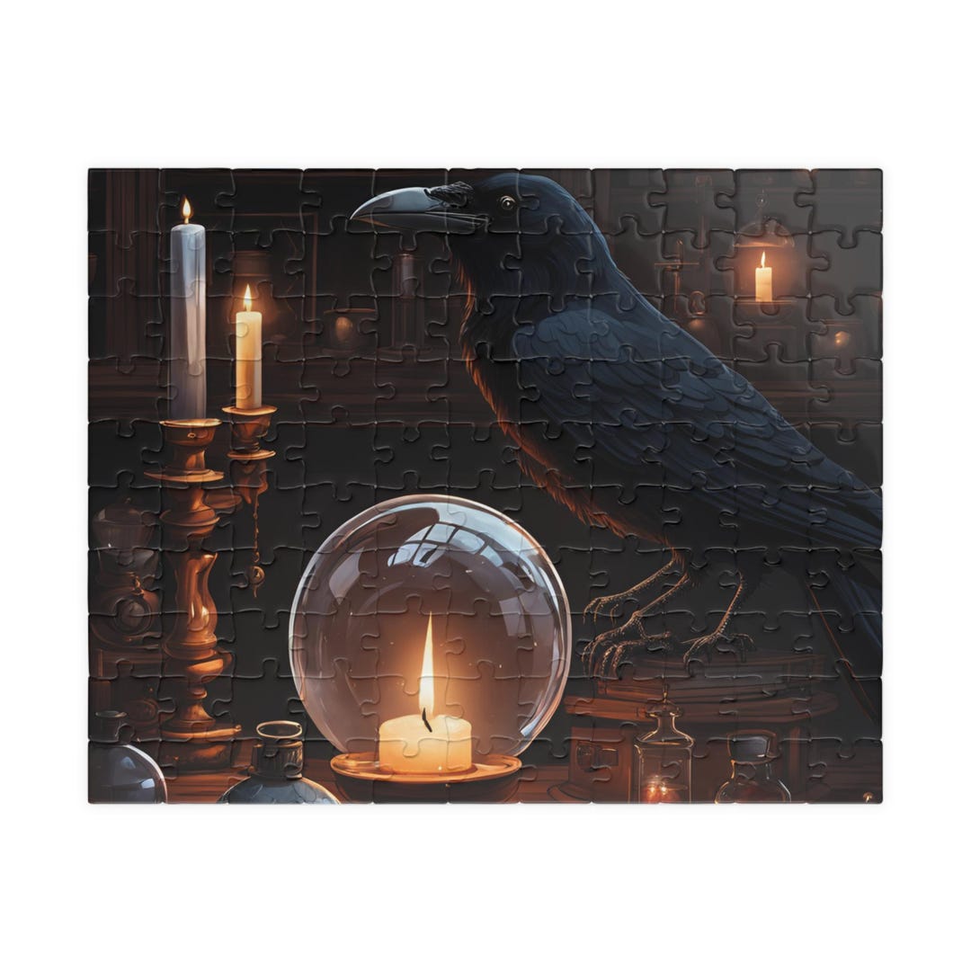 Gothic Crow Jigsaw Puzzle, Dark Laboratory Scene - Etsy