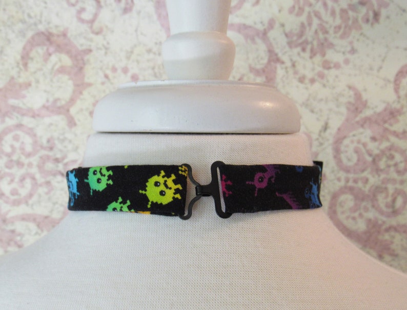 Space Invaders Bow Tie in Rainbow // Adjustable Cotton Bow Tie - Etsy