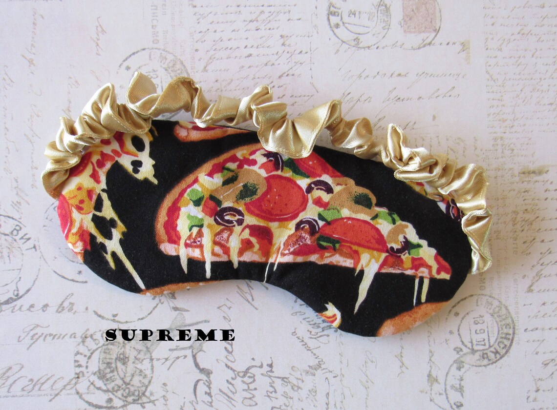 Pick Your Slice Pizza Sleep Mask // Cotton & Satin Eye Mask - Etsy