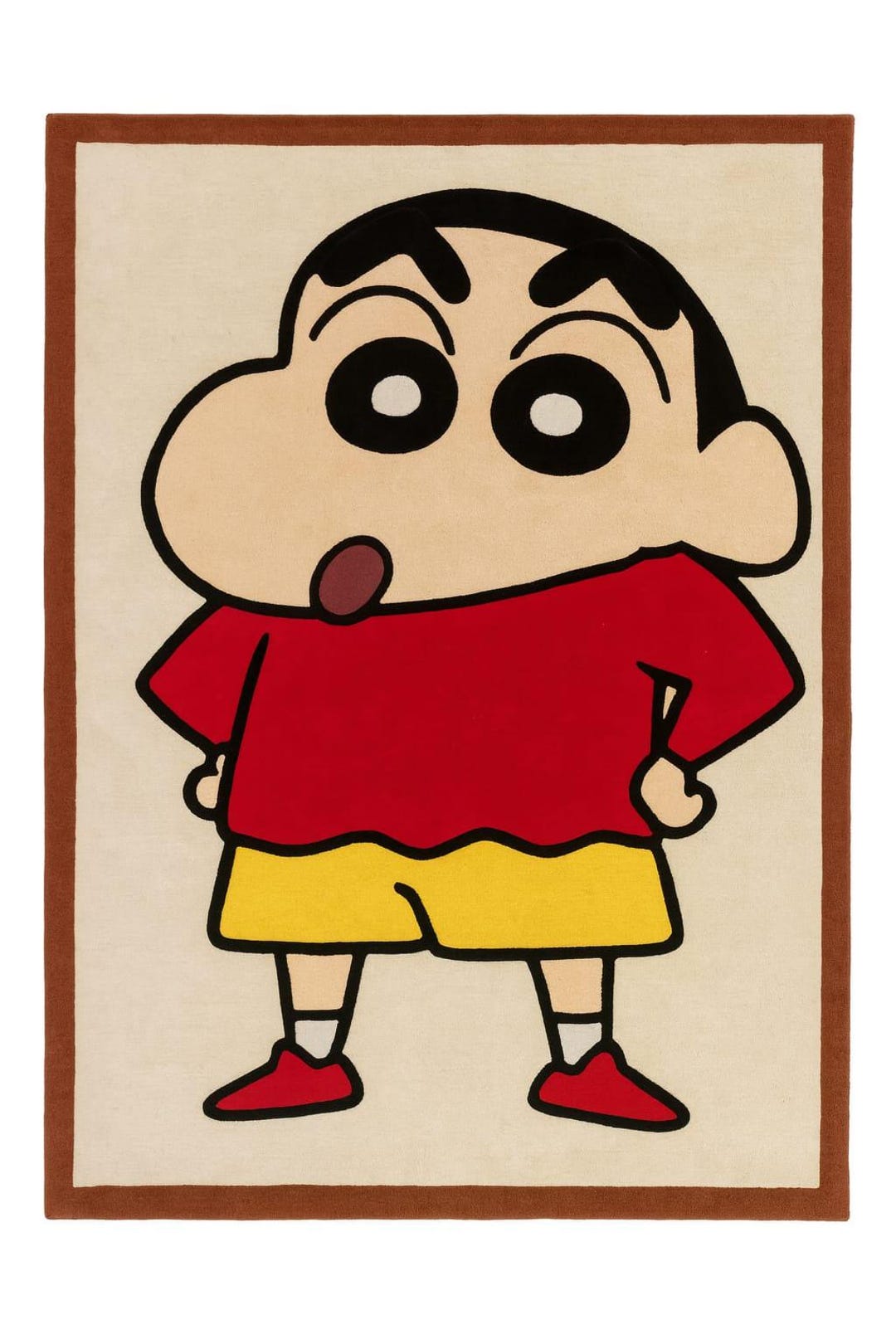 Shin Chan Cartoon Rug – Adorable Kids Room Carpet in Red Playful Space ...