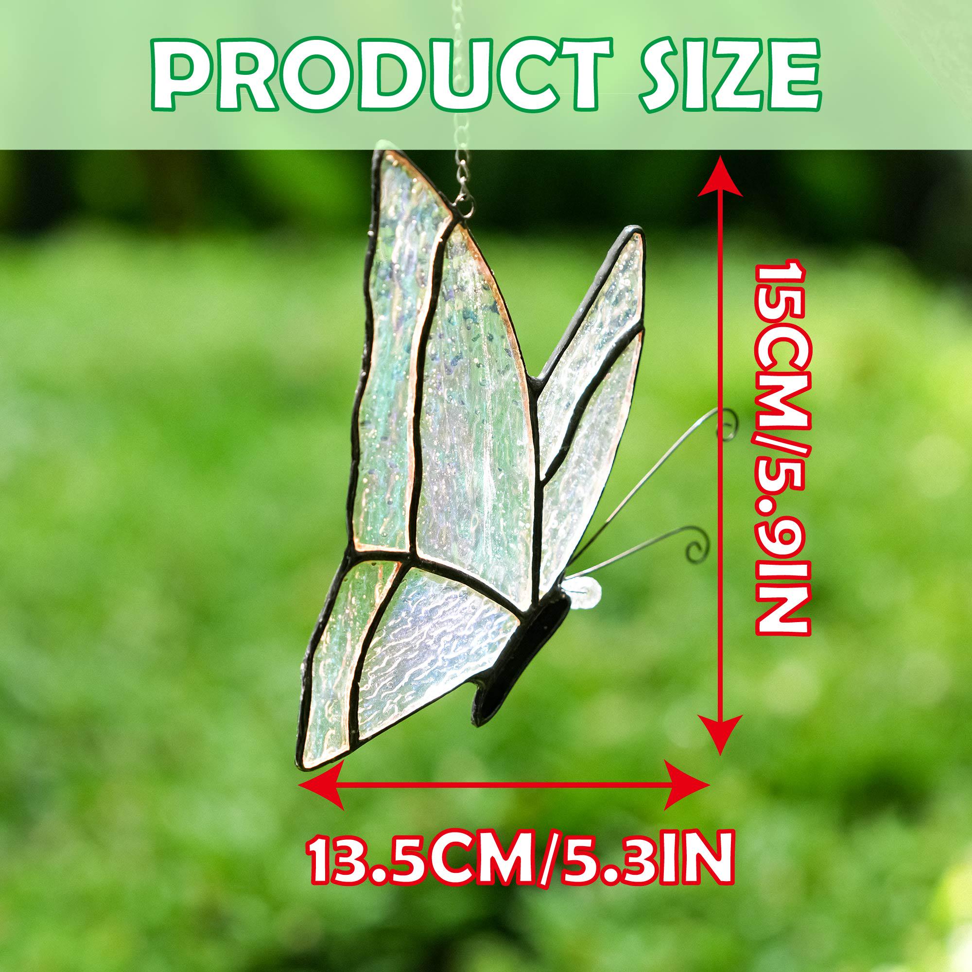 Butterfly Stained Glass Window Hanging, Butterfly Suncatcher, Stained ...
