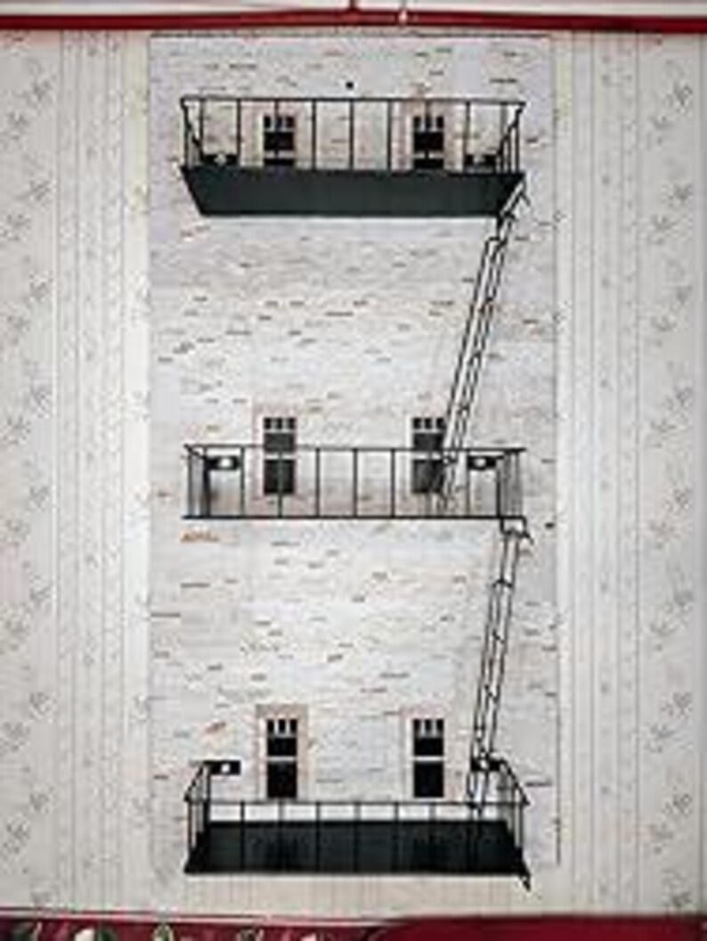 3-tier Metal Fire Escape Wall Shelf | Urban Display Rack - Etsy