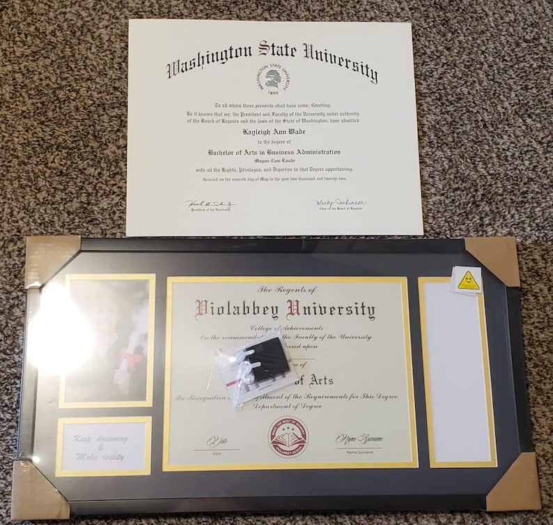 Matte Black Metal Diploma Frame | Tassel Holder, 8.5x11 Certificate - Etsy