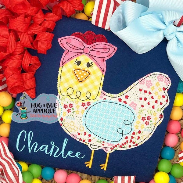 Chicken Applique - Etsy