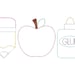 Pencil Apple Glue Trio Bean Stitch Applique Embroidery Design - Etsy