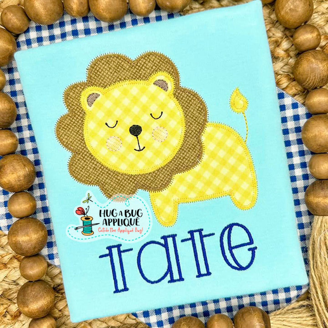 Simple Lion Zig Zag Stitch Applique Design 4x4 5x7 6x10 8x8 8x12 9x9 - Etsy