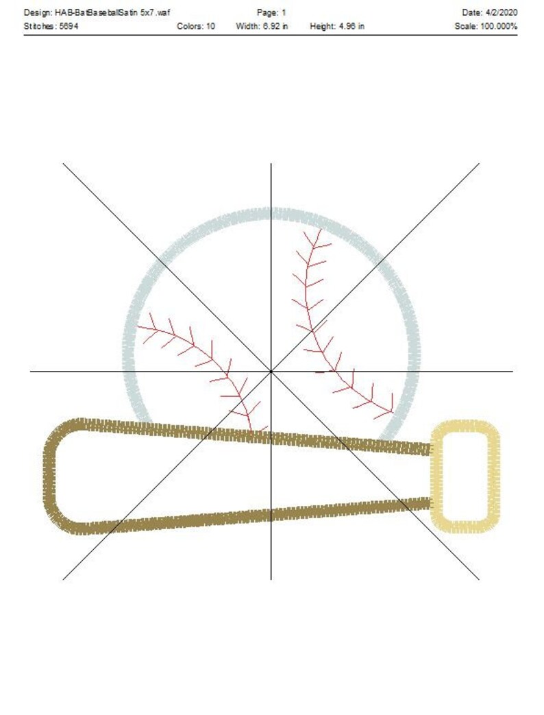 Bat Baseball Satin Stitch Applique Design 5x7 6x6 7x7 8x8 9x9 - Etsy