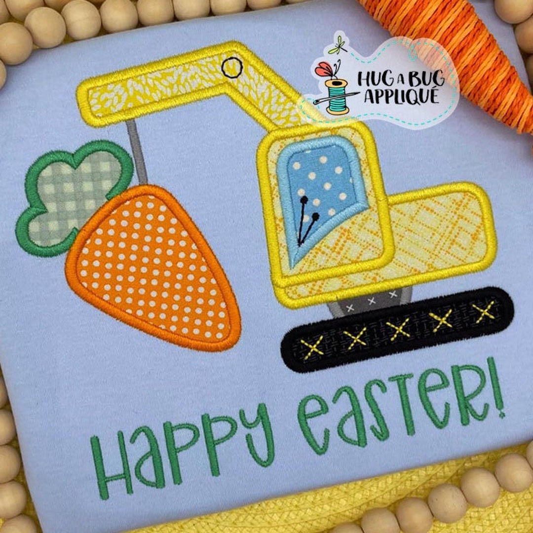 Crane Carrot Satin Stitch Applique Design 5x7 6x10 8x8 8x12 9x9 - Etsy