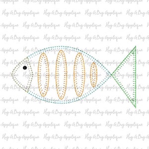 Fish 2 Blanket Stitch Applique Design 5x7 6x10 8x8 9x9 8x12 - Etsy