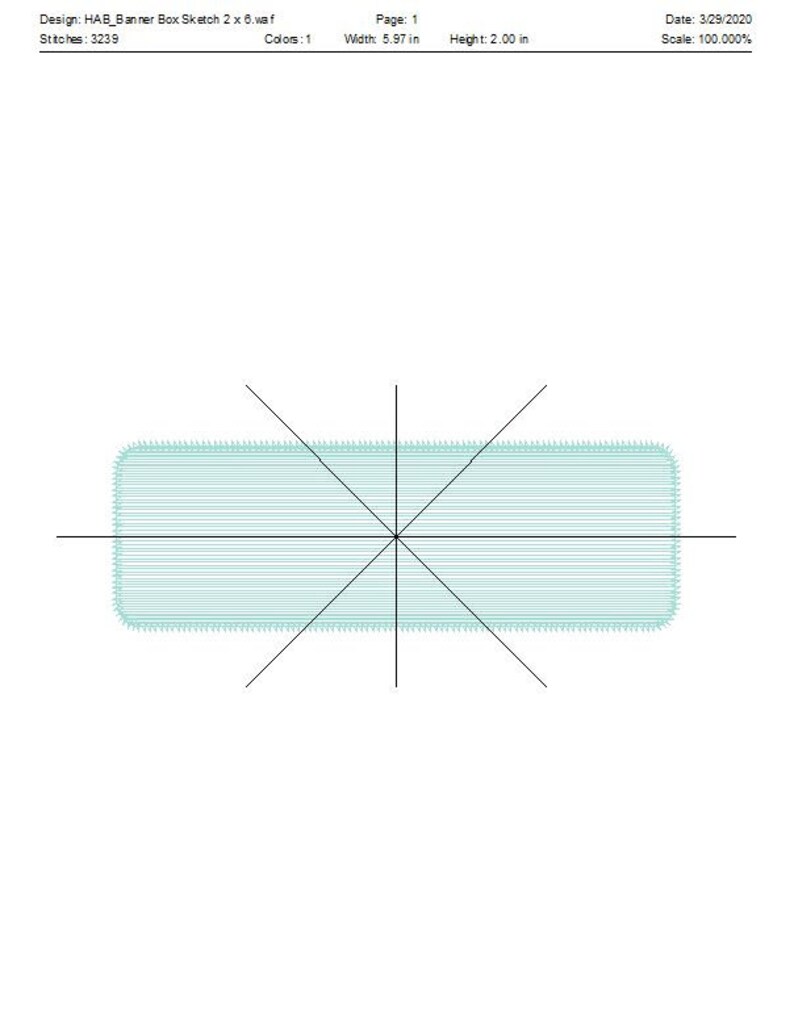 Rounded Box Name Box Sketch Stitch Embroidery Design 25 Sizes | Etsy