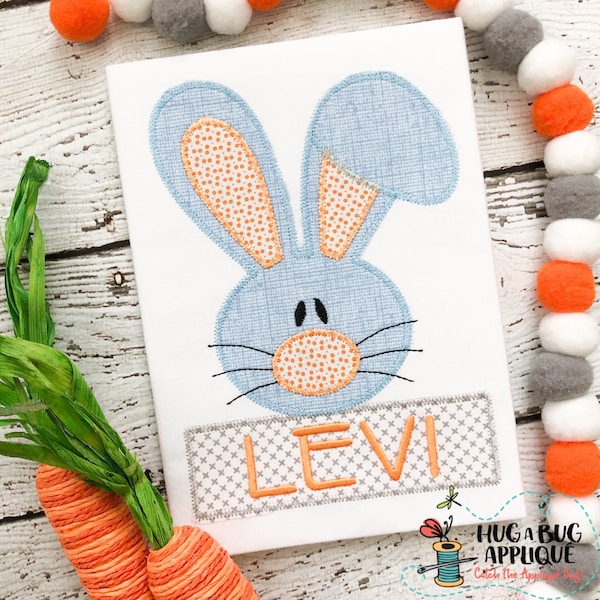 Easter Bunny Applique - Etsy