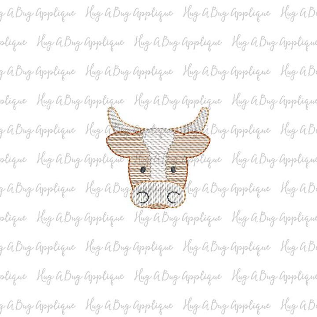 Longhorn Sketch Stitch Embroidery Design 2" 2.5" 3" 3.5" 4" 4.5" - Etsy